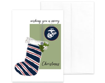 Usmc Christmas Card - Etsy