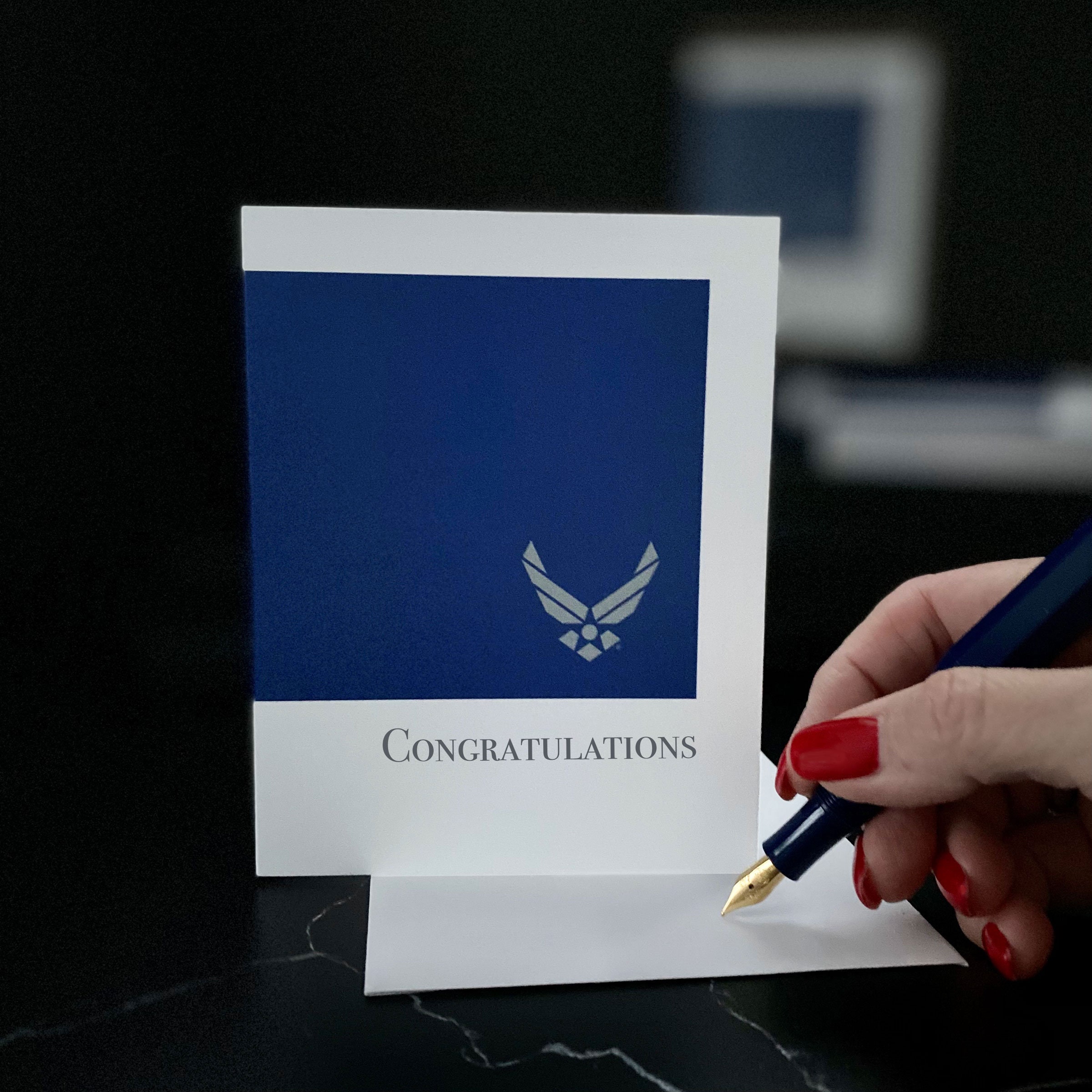 USAF Congratulations Note Cards for Airmen and Air Force Wives Blank ...