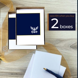 USN Eagle and Anchor Logo Note Cards for Sailors and Navy Wives Blank ...