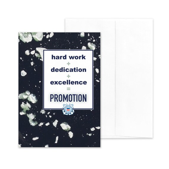USCG Military Promotion Congratulations Greeting Card For | Etsy