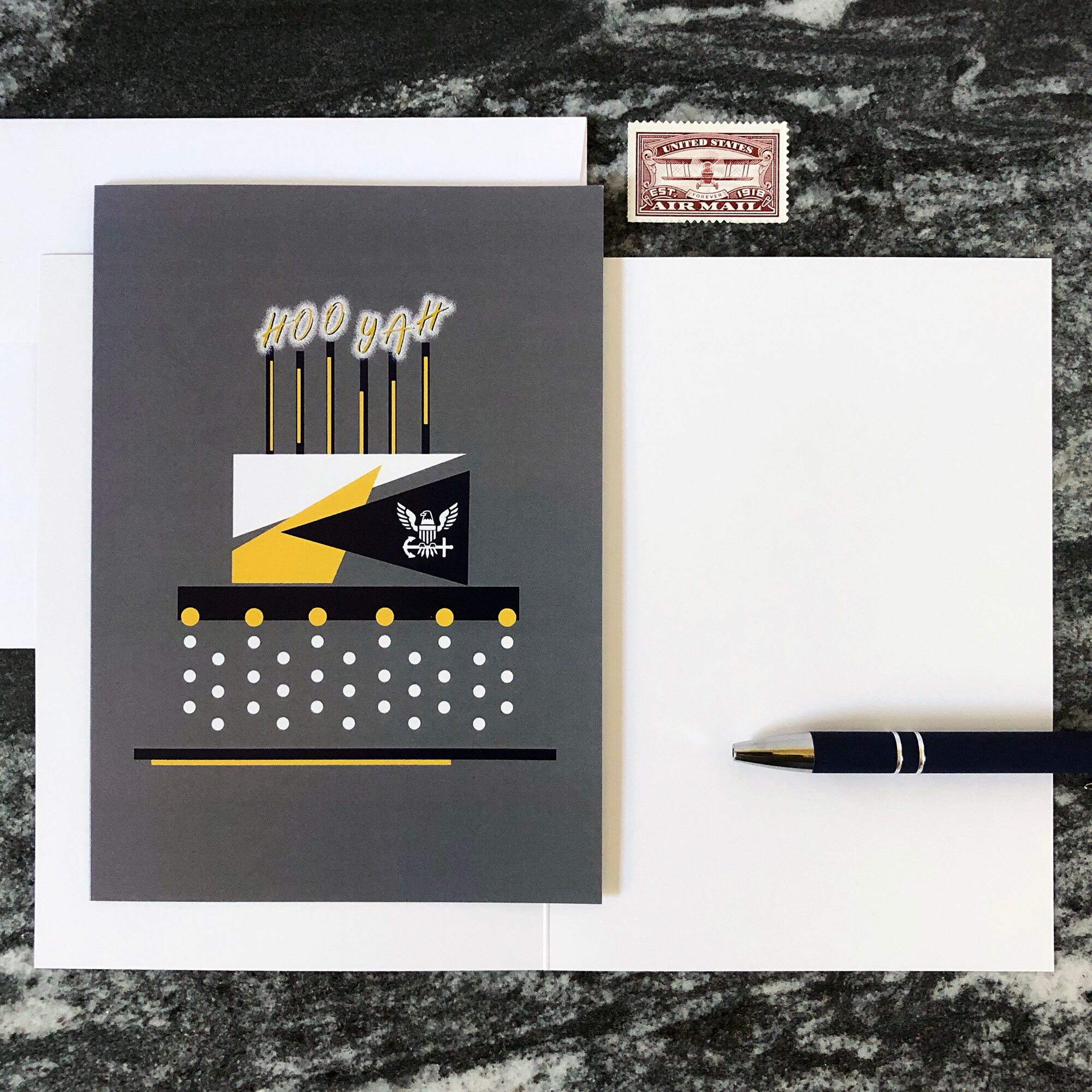 Navy Military Congratulations Greeting Card USN CELEBRATION CAKE Blank ...