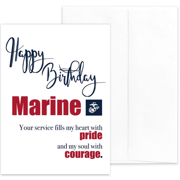 Usmc Birthday Card - Etsy