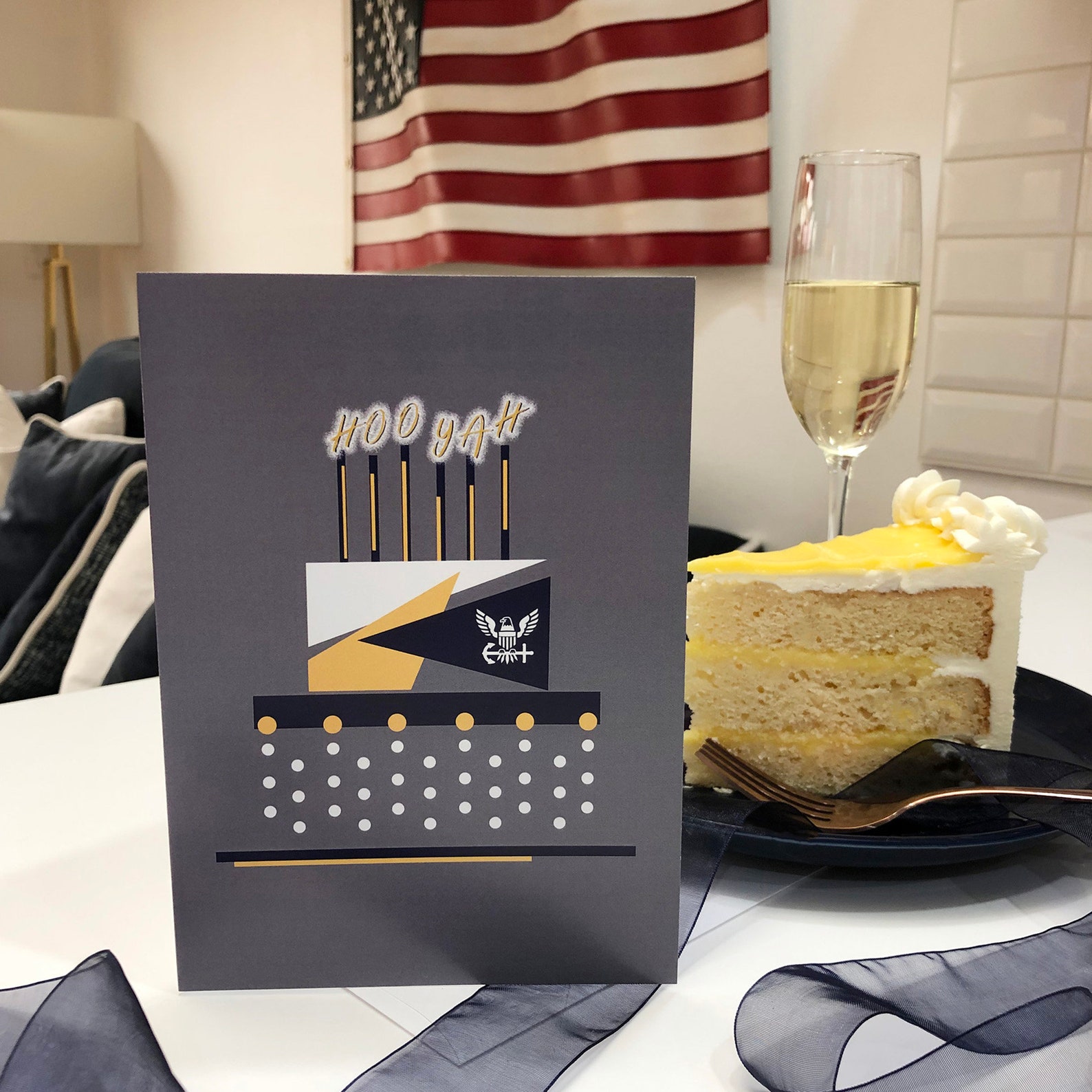Navy Military Congratulations Greeting Card USN CELEBRATION CAKE Blank ...