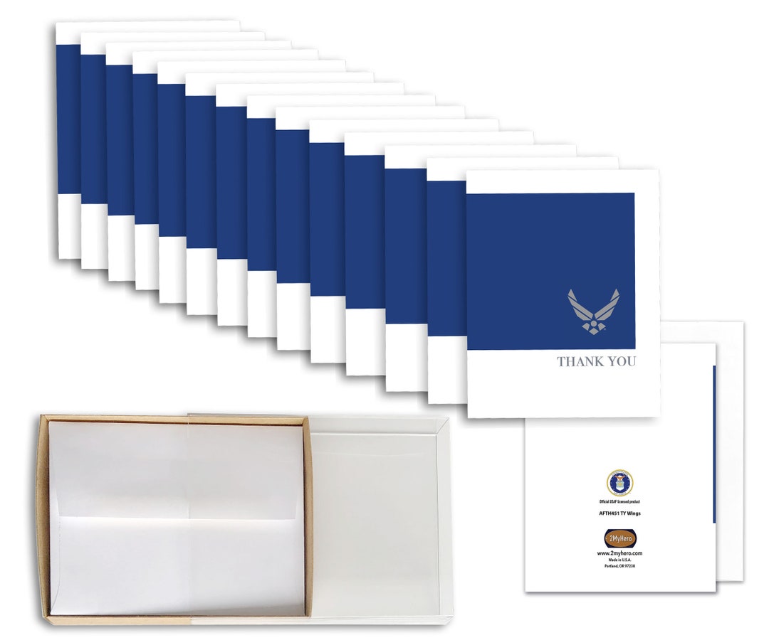 Air Force Classic Thank You USAF Note Cards Notecards for Airmen and ...