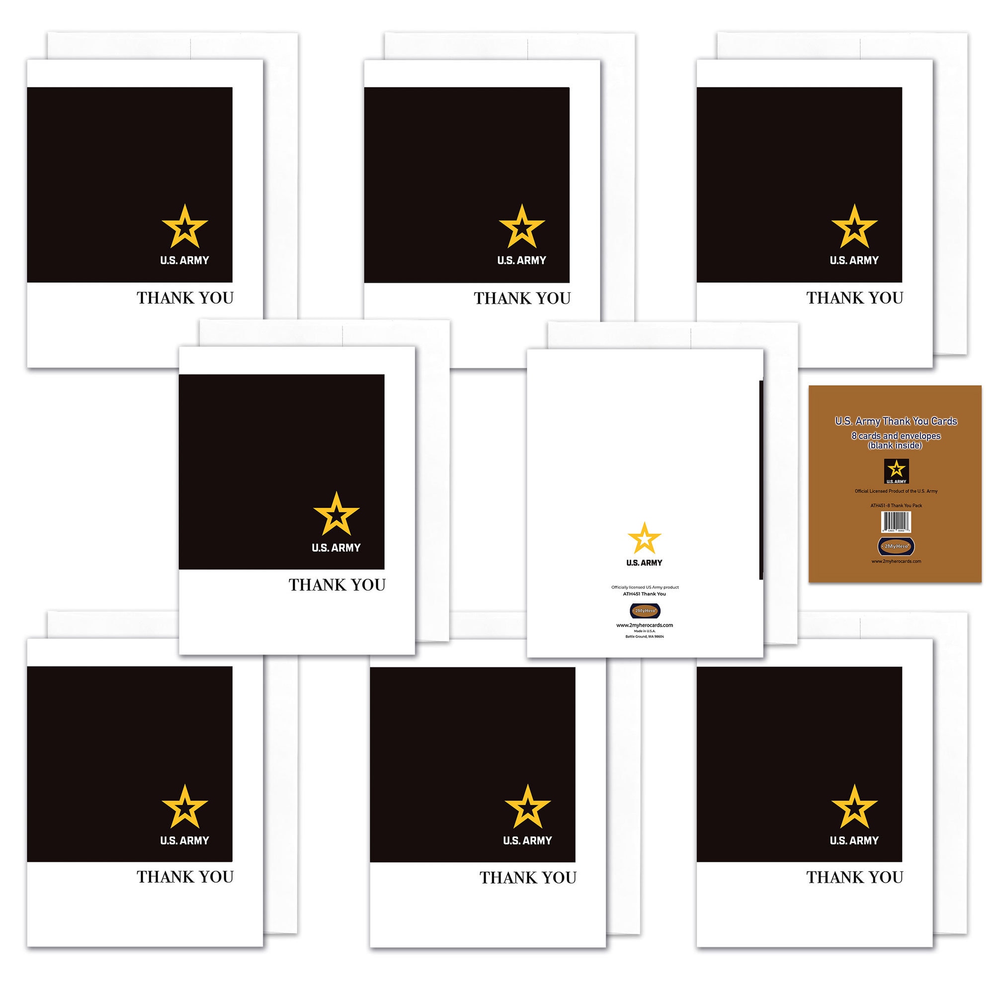 US Army Classic Thank You Note Cards for Soldiers and Army Wives Blank ...