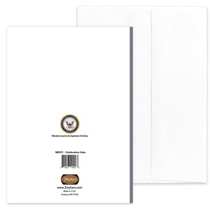 Navy Military Congratulations Greeting Card USN CELEBRATION CAKE Blank ...