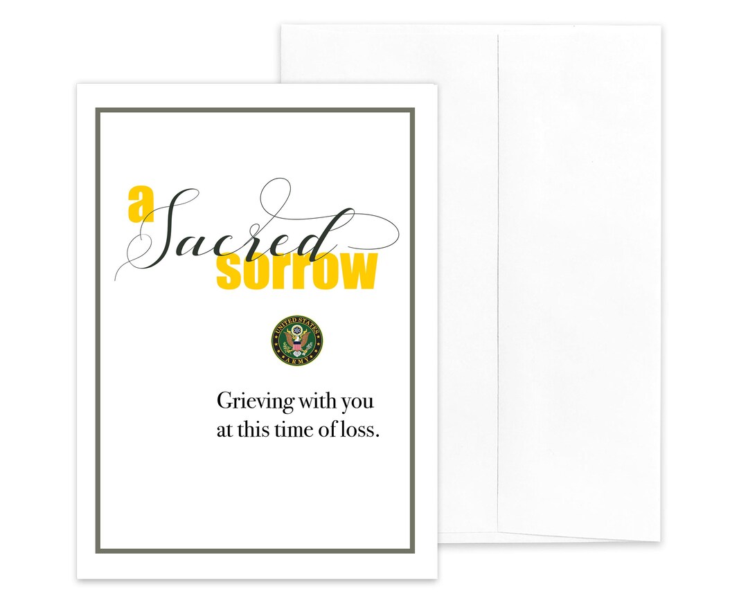 Military Appreciation Sympathy Greeting Card for Soldiers US Army ...
