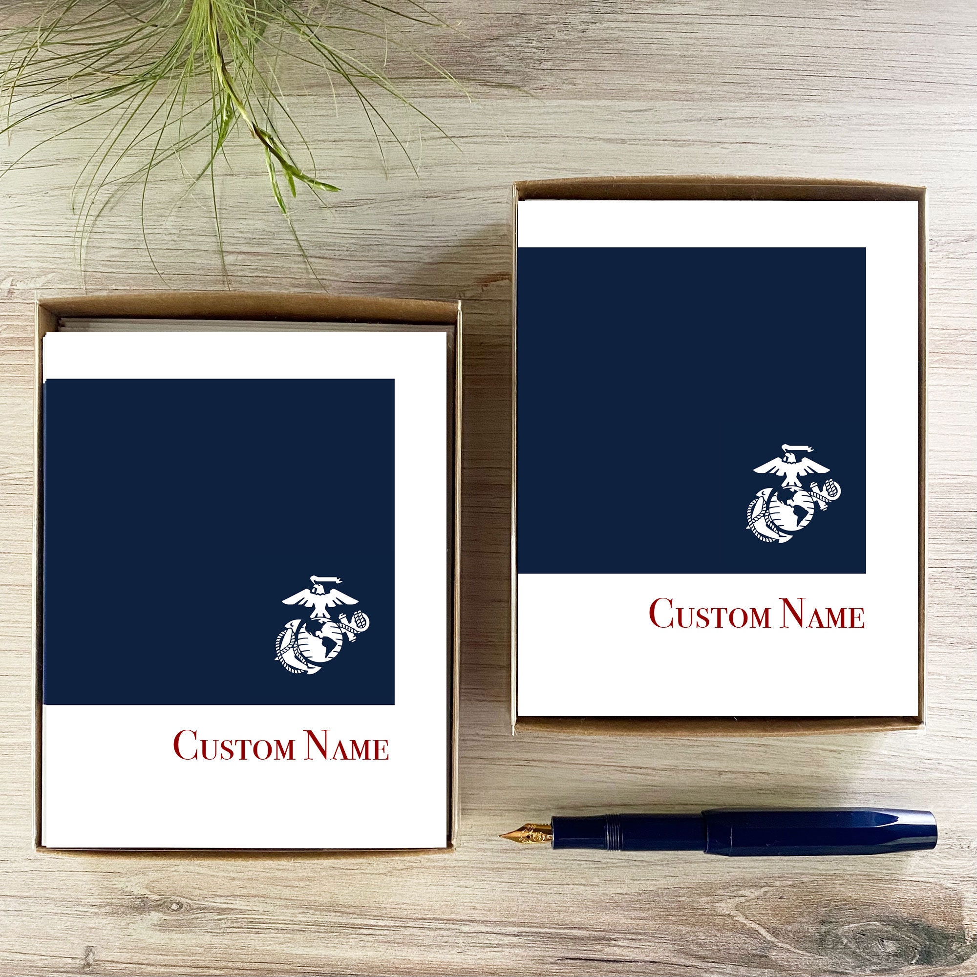 US Marine Corps Custom Note Cards for USMC Marines and Wives Blank ...