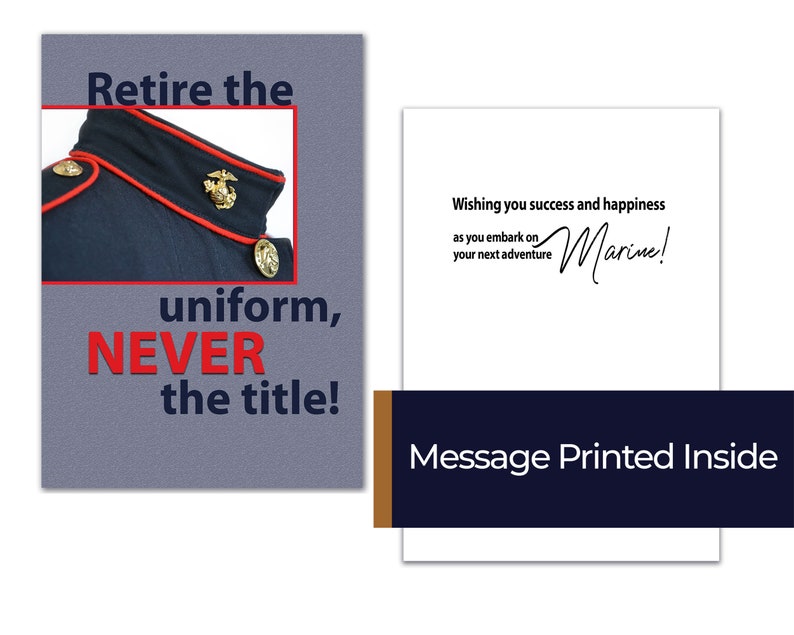 RETIRE the UNIFORM USMC Military Retirement Congratulations - Etsy