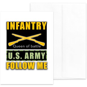 FOLLOW ME US Army Infantry Military Graduation Congratulations Greeting ...
