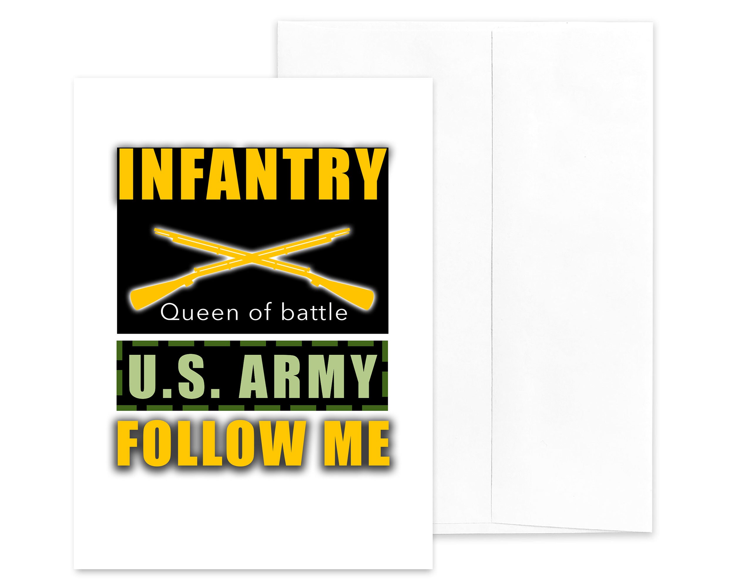 FOLLOW ME US Army Infantry Military Graduation Congratulations Greeting ...