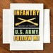 FOLLOW ME US Army Infantry Military Graduation Congratulations Greeting ...