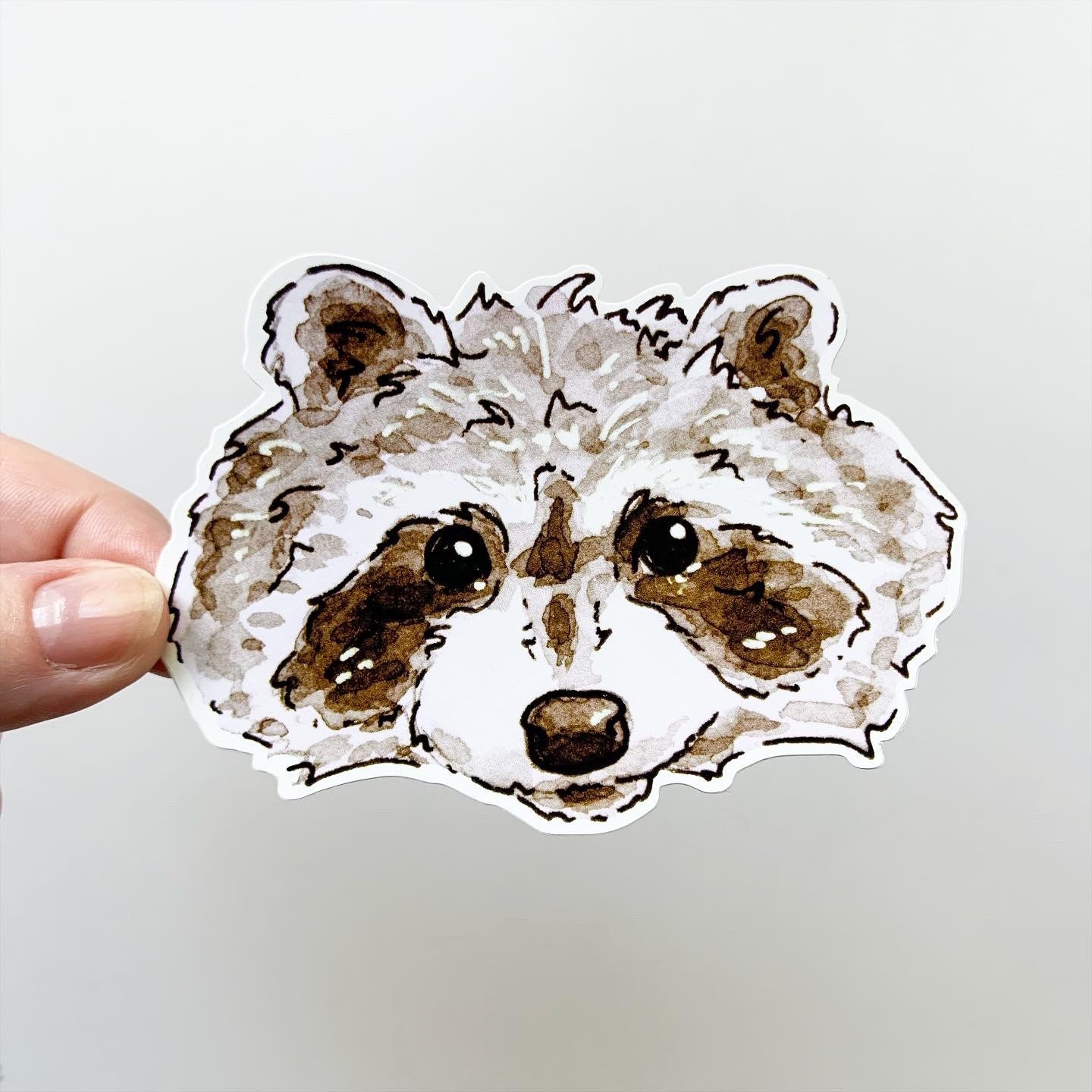 Raccoon Vinyl Sticker Laptop Water Bottle and Car Decal | Etsy