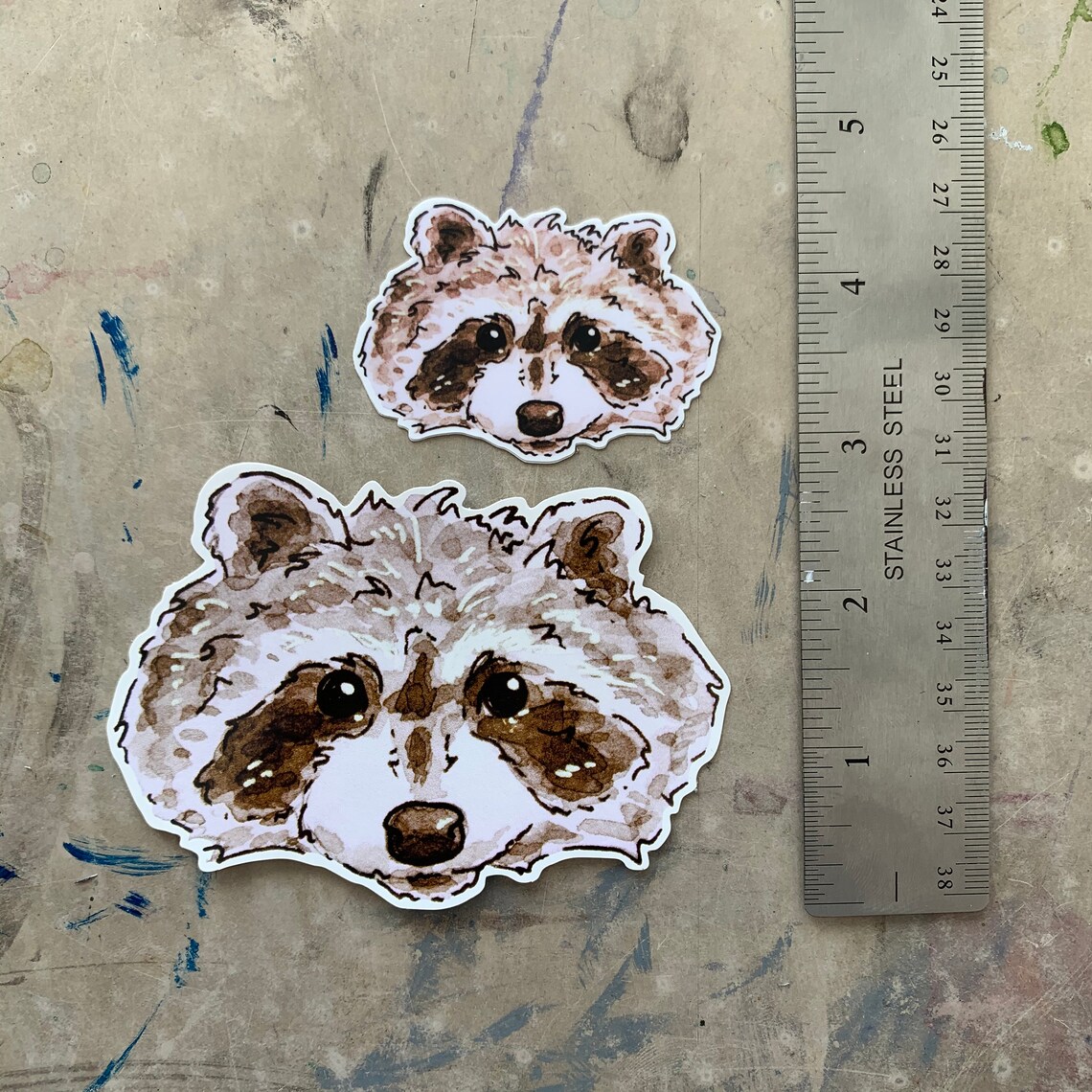 Raccoon Vinyl Sticker Laptop Water Bottle and Car Decal - Etsy