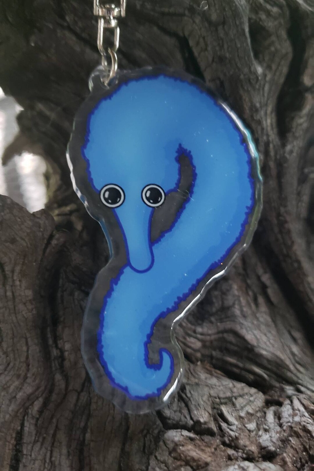 Worm on a String Glitter Epoxy Acrylic Charm Keychain - Etsy