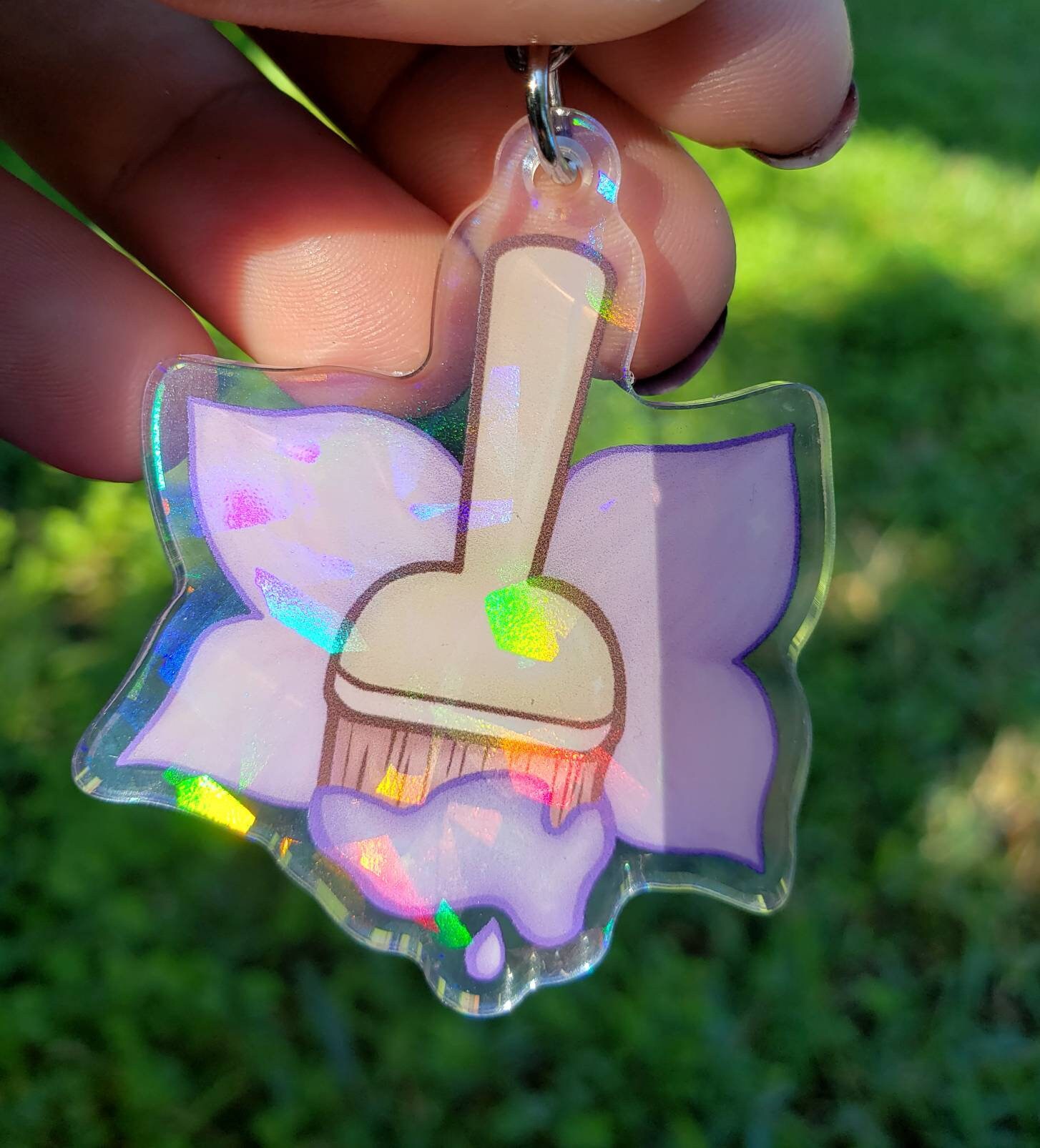Neopets Faerie Paintbrush Holo Acrylic Charm Keychain - Etsy