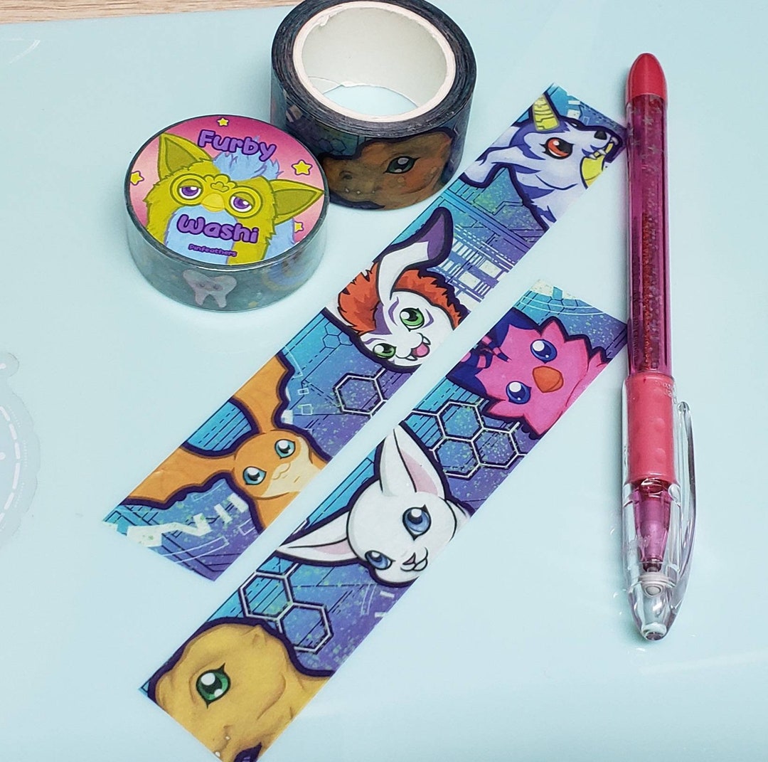 1in Wide Digi Buddies Digimon FAT ROLL Washi | Planner • Packaging ...