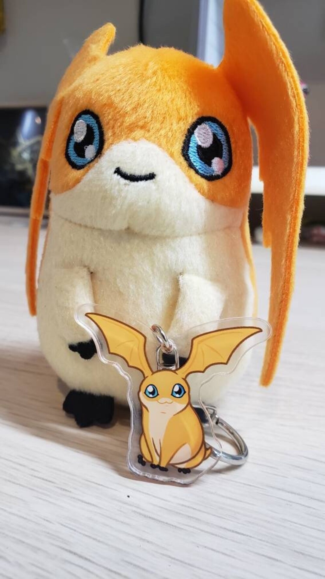 Patamon Digimon Acrylic Charm Keychain - Etsy