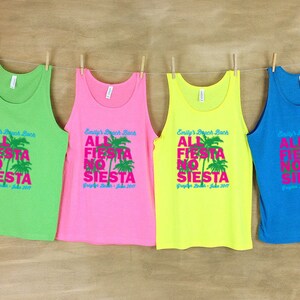 All Fiesta No Siesta Bachelorette Beach Tanks // Sets - Etsy