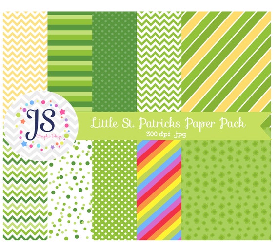 20FOR20 - Little St Patricks Day Digital Papers for Personal and ...