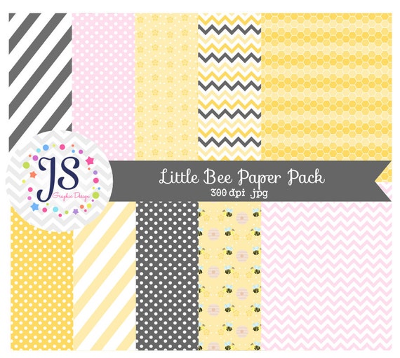 20FOR20 - Little Bee Digital Paper Pack for Personal and Commercial use ...