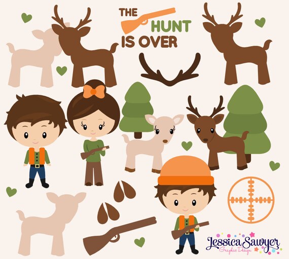 20FOR20 - Hunting Clipart, deer clipart, buck clipart, hunting wedding ...