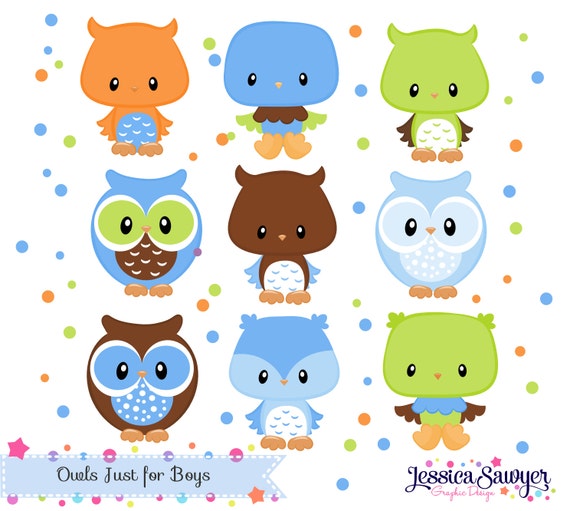 20FOR20, boys owl clipart for personal and commercial use by Jessica ...