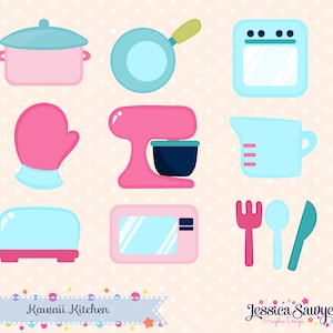 20FOR20 Kawaii Kitchen Clipart and Vectors for Personal and Commercial ...