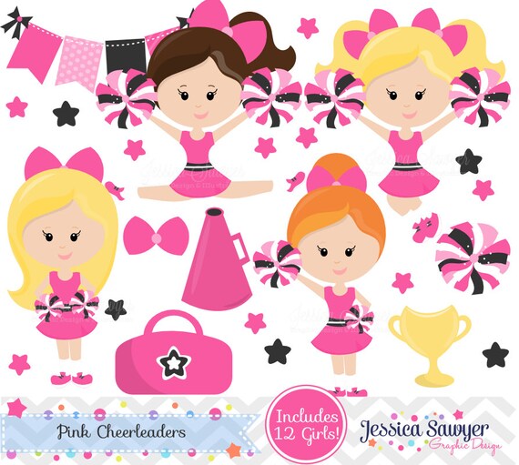 20FOR20, Pink Cheerleader Clipart and Vectors for personal and ...