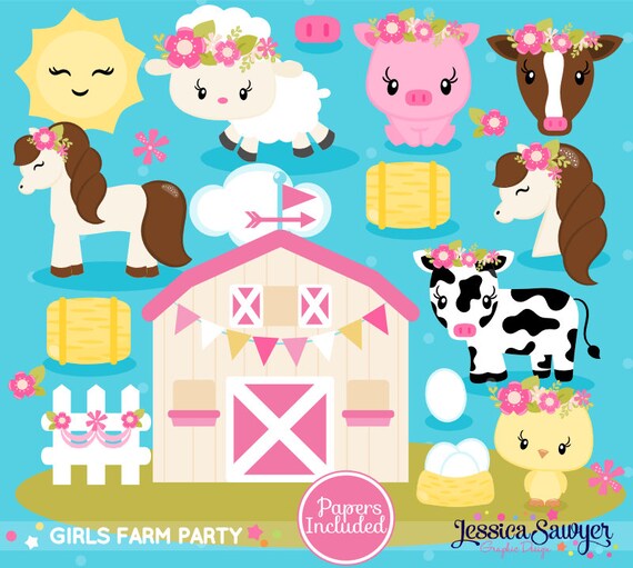 20FOR20 - Girls Farm Clipart and Vectors by Jessica Sawyer Design ...