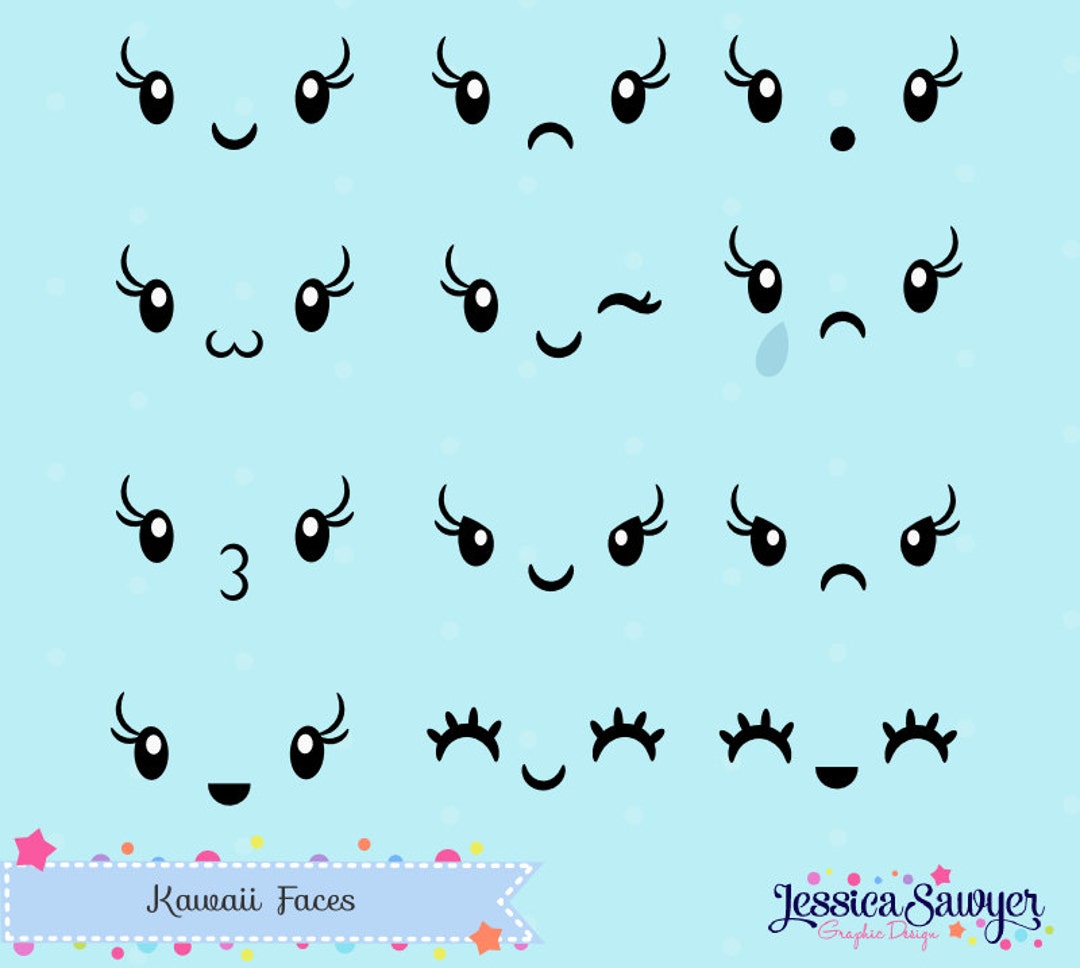 20FOR20 Kawaii Face Clipart and Vectors for Personal and Commercial Use ...