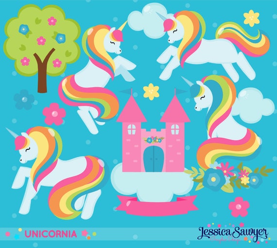 20FOR20, rainbow unicorn clipart for personal and commercial use by ...