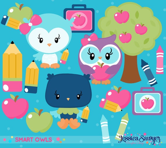 20FOR20 - School Owl Clipart and Vectors for personal and commercial ...