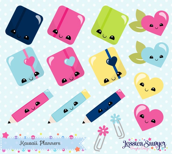 20FOR20 - Kawaii planner clipart and vectors for planner stickers and ...