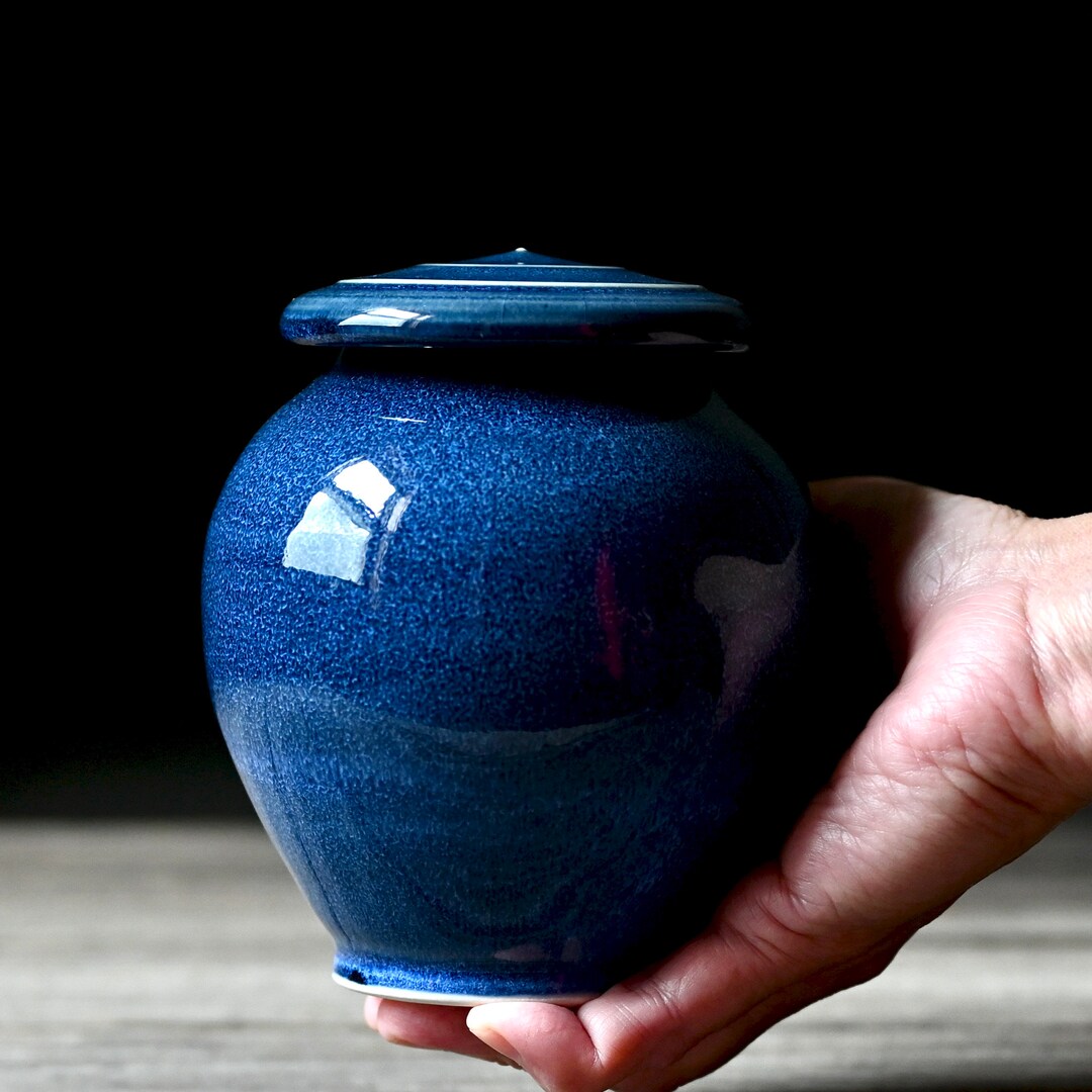 Cremation Urn, Deep Blue Galaxy, Small, Urn - Etsy