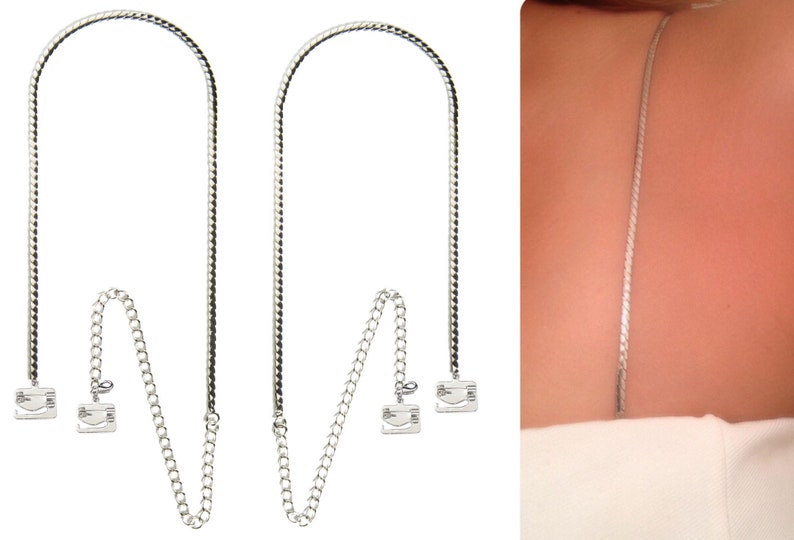 No-sew, No-slip, Detachable, MULTIWAY, Trendy Chain Shoulder Jewelry ...
