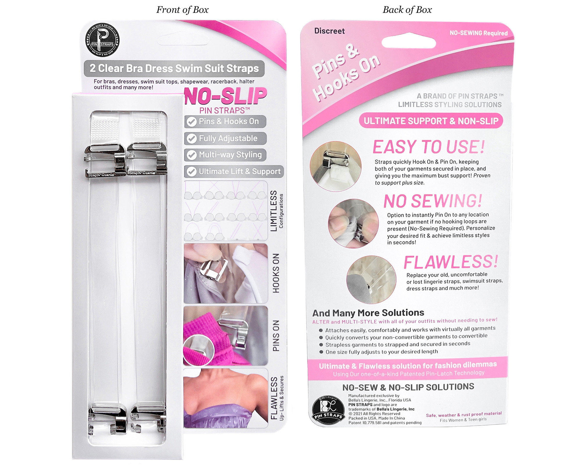 No Slip, Clear Bra Straps - Ultimate Lift, Clear Straps for Dresses ...