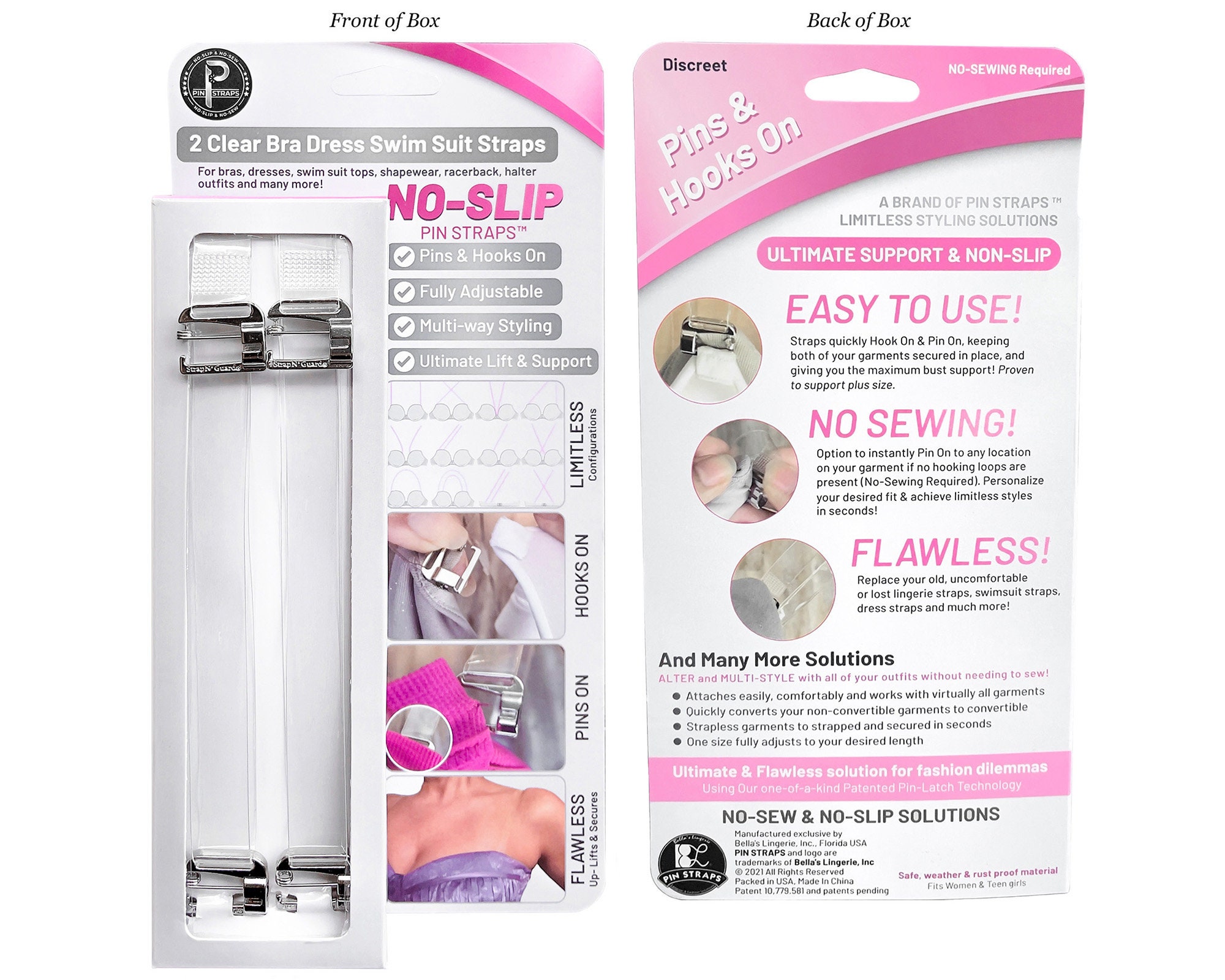 Clear Spaghetti Straps - No Slip - No Sew - Replacement Bra Straps ...