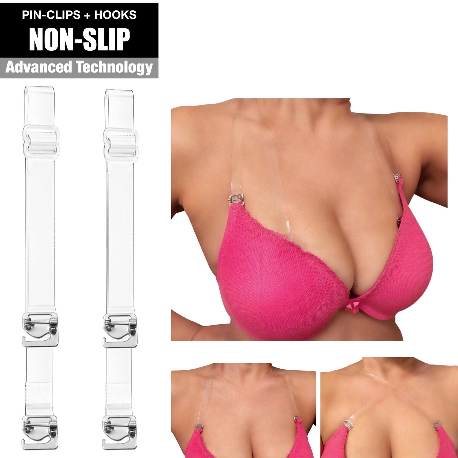 No Slip Clear Bra Straps Ultimate Lift Clear Straps For Etsy