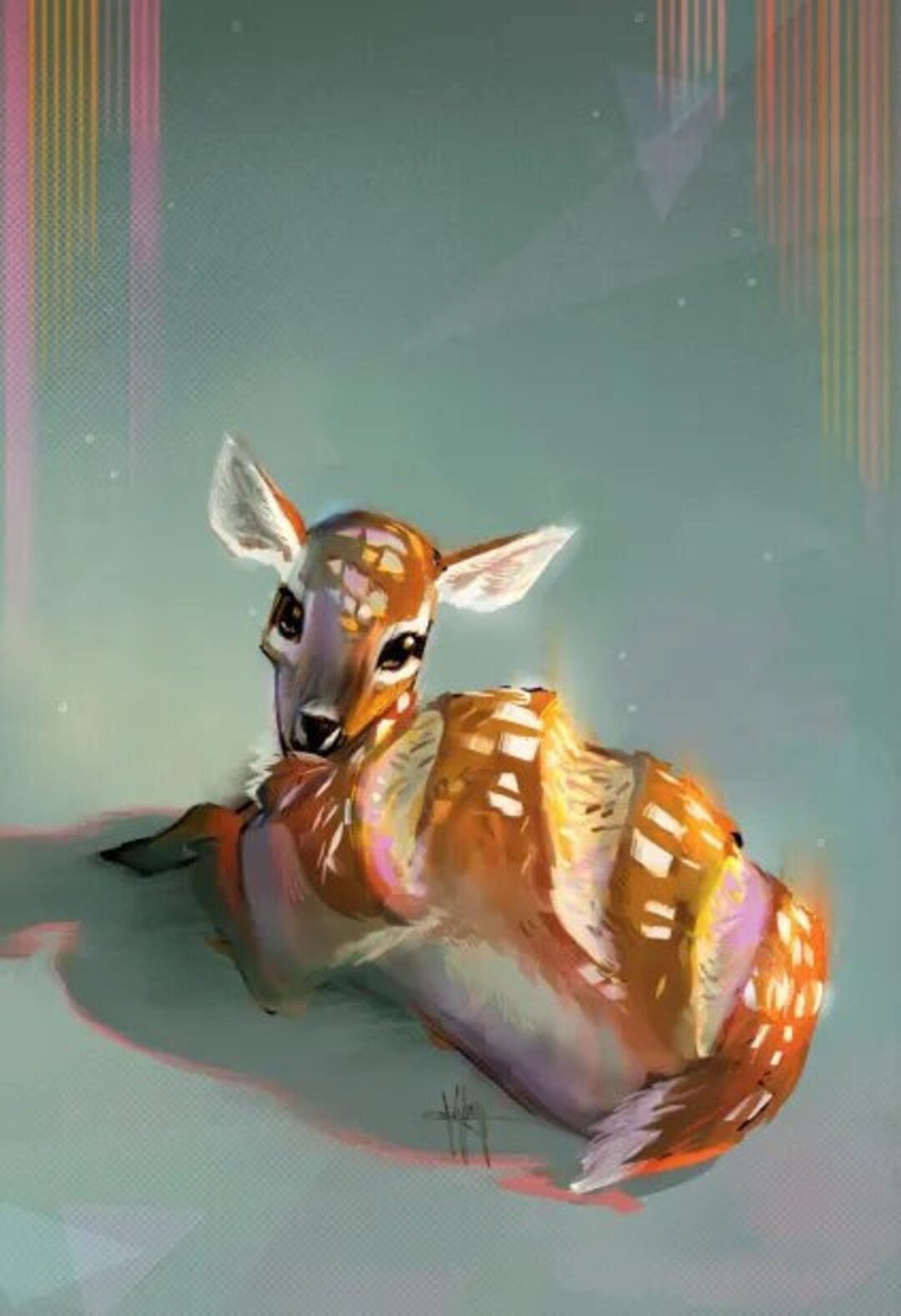 Loaf Fawn Original Art Print Digital Illustration - Etsy