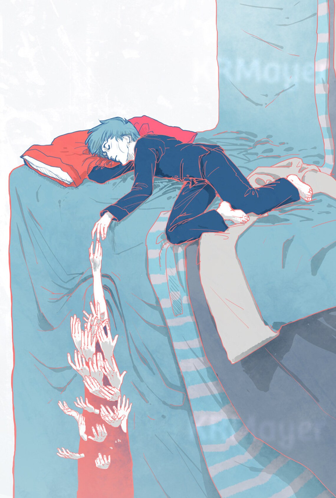 Ghost Hands Original Art Print Dreamcore Vibes Digital Illustration - Etsy