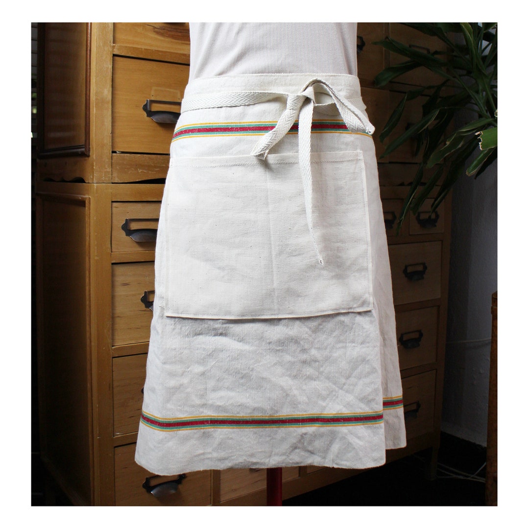 Vintage Linen Apron Made of Antique Linen Cotton - French Bistro Apron ...