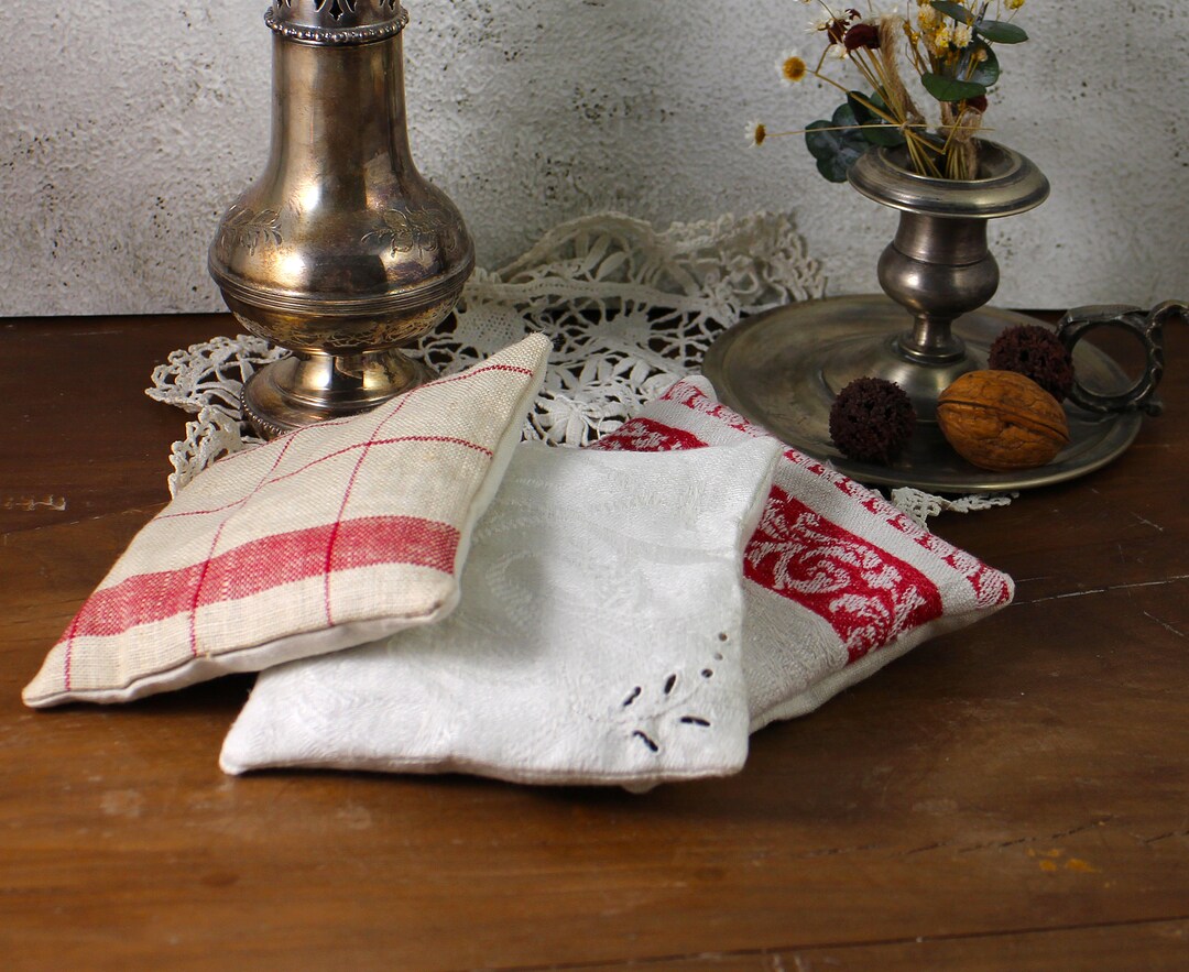 French Lavender Sachets - Set of 3 Antique Linen Bowl Fillers - Etsy
