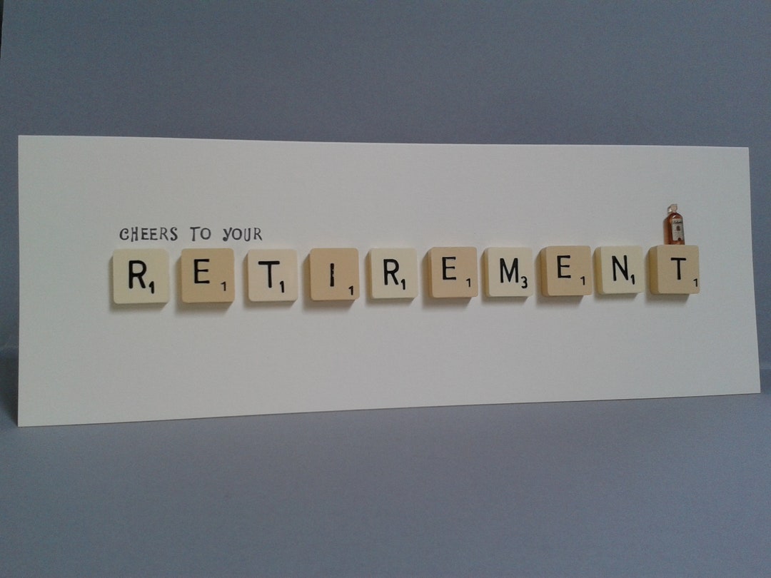 CHEERS to Your RETIREMENT Letter Tile Card With - Etsy