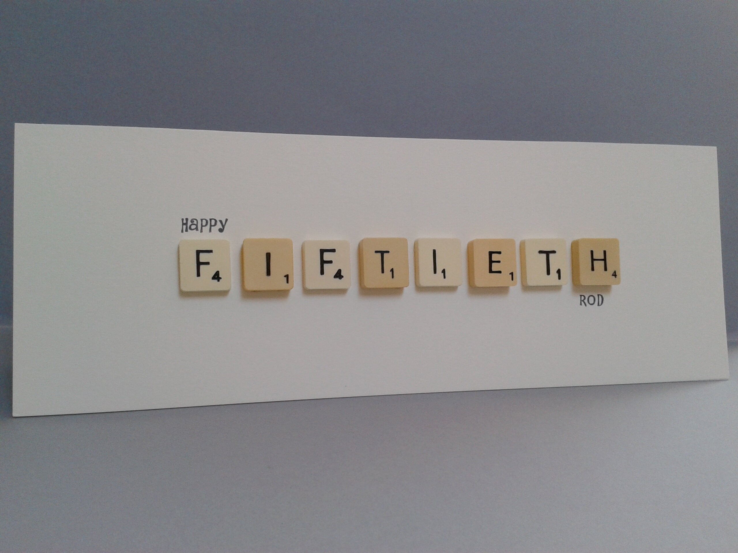 Happy AGE Birthday Letter Tile Card for - Etsy UK