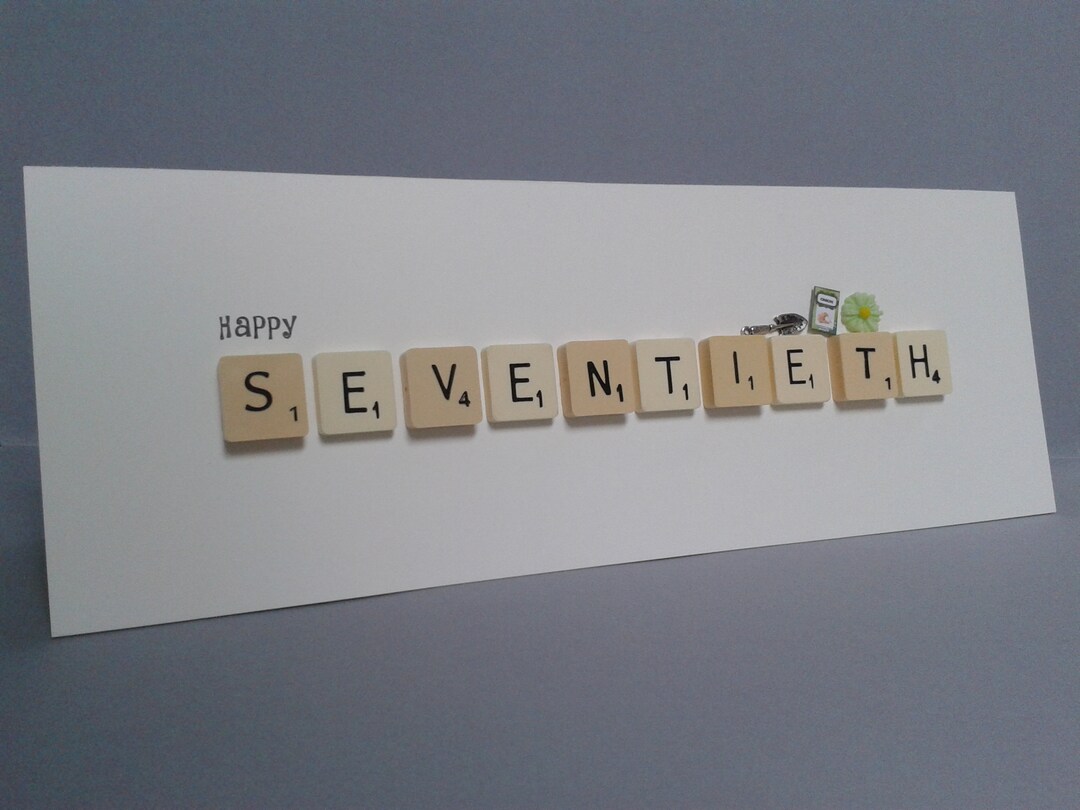 Gardening Themed Age Birthday Letter Tile Card. 30th, 40th, 50th, 60th ...