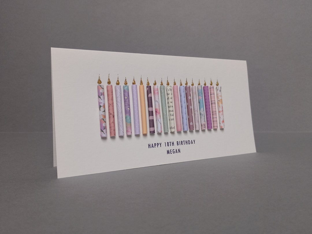 13th, 14th, 15th, 16th, 17th, 18th, 19th Age Birthday Candle Card, Can ...