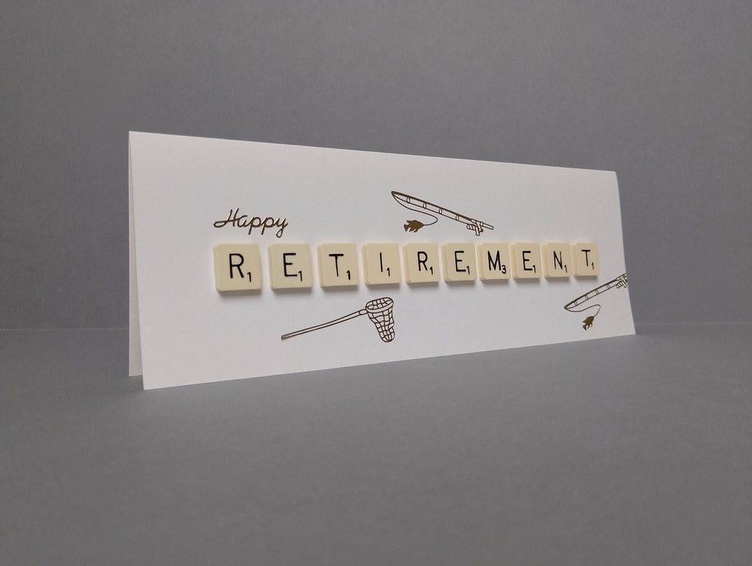 Happy RETIREMENT Fishing Themed Letter Tile Card. - Etsy