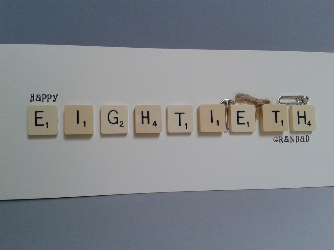 Large DIY Themed AGE Letter Tile Card With Embellishments. for - Etsy UK