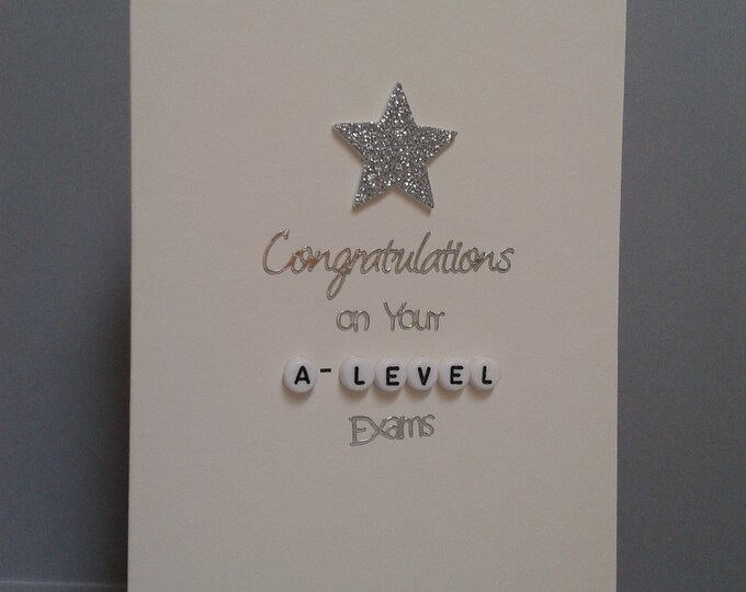 Congratulations on Your A-LEVEL Exams Card With Star Embellishment ...